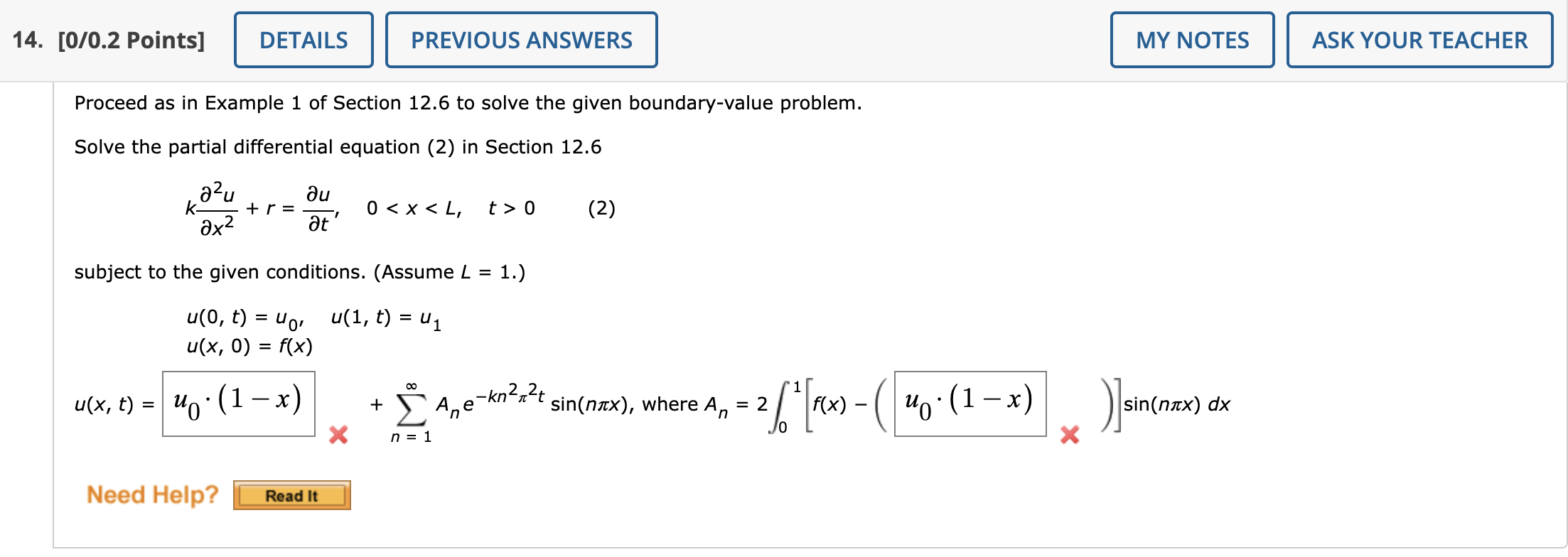 Solved Proceed as in Example 1 of Section 12.6 to solve the | Chegg.com