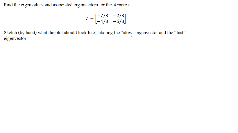 Solved Find the eigenvalues and associated eigenvectors for | Chegg.com