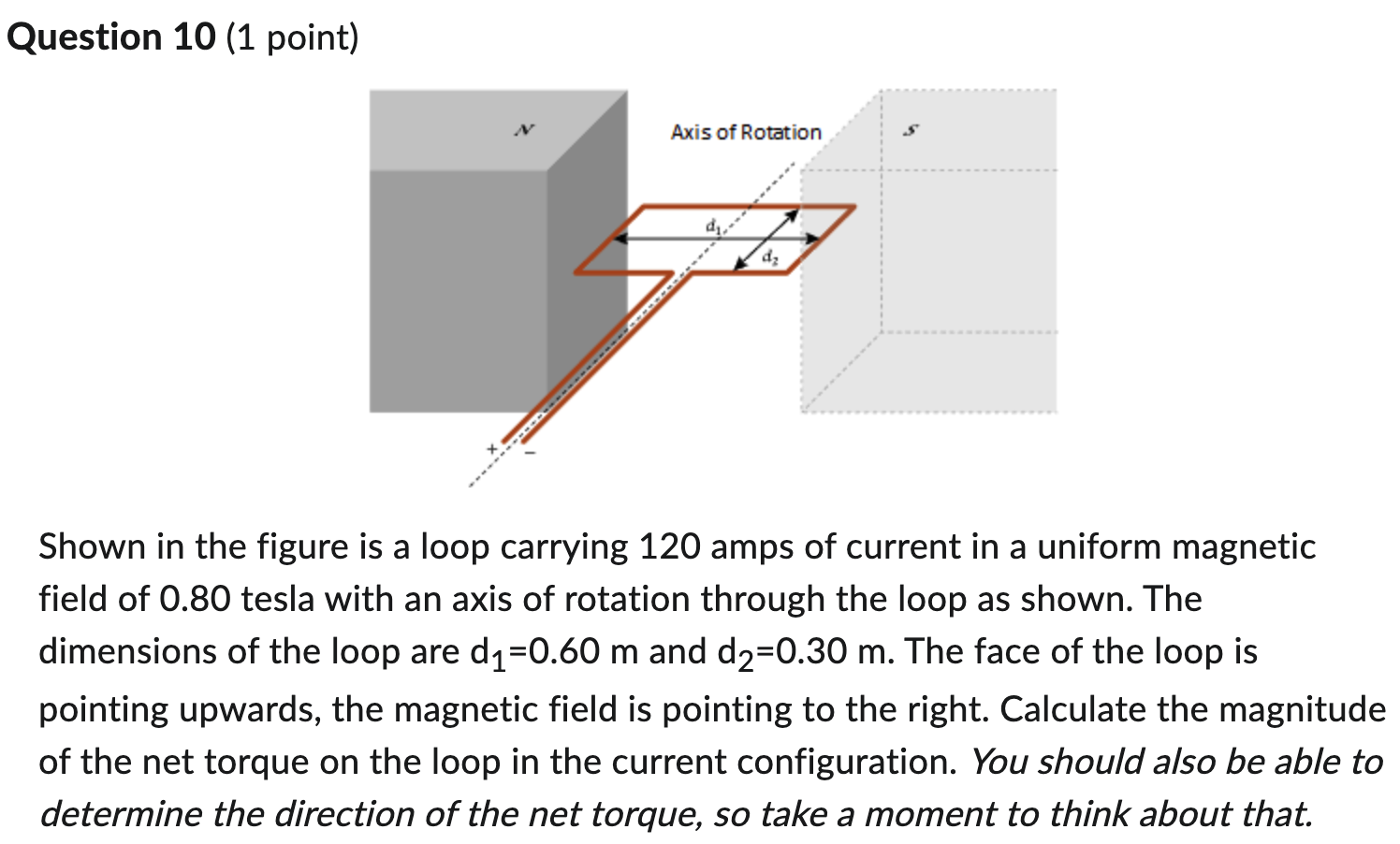 Solved Question 10 (1 point) Shown in the figure is a loop | Chegg.com