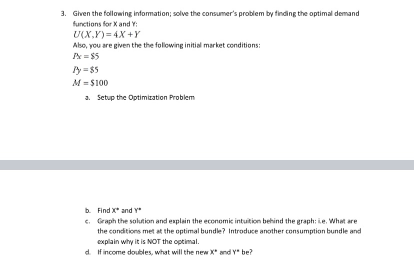 Solved 3. Given the following information; solve the | Chegg.com