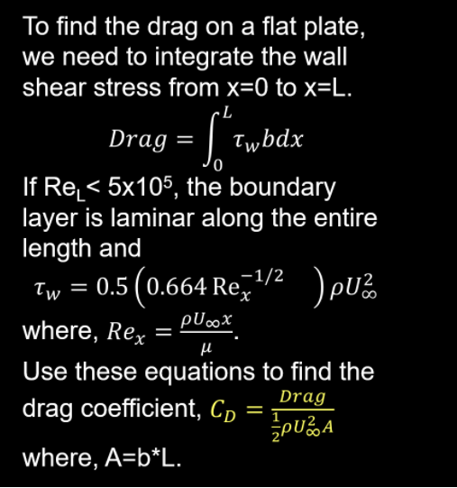 Solved To find the drag on a flat plate, we need to | Chegg.com