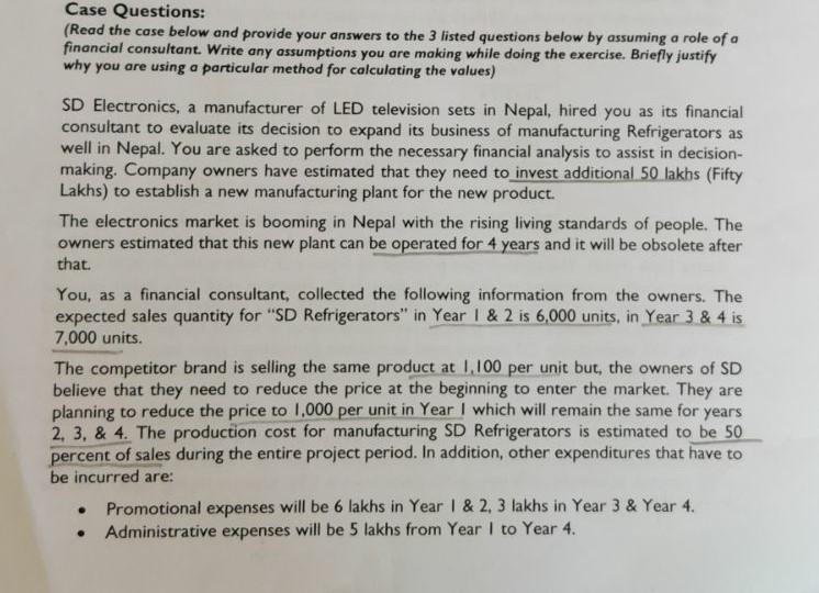 Solved Case Questions: (Read the case below and provide your | Chegg.com