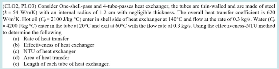 Solved (CLO2, PLO3) Consider One-shell-pass and | Chegg.com