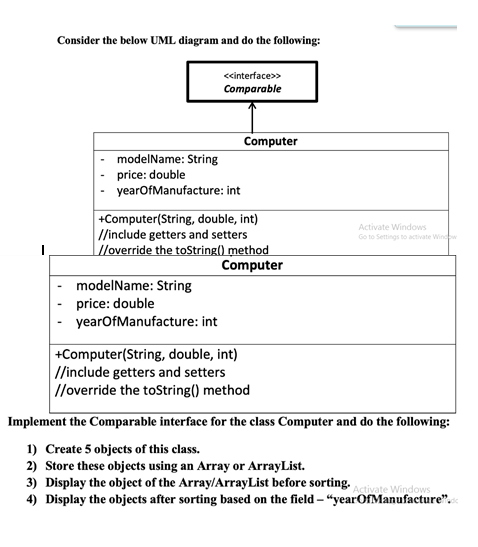Solved Consider the below UML diagram and do the following: | Chegg.com