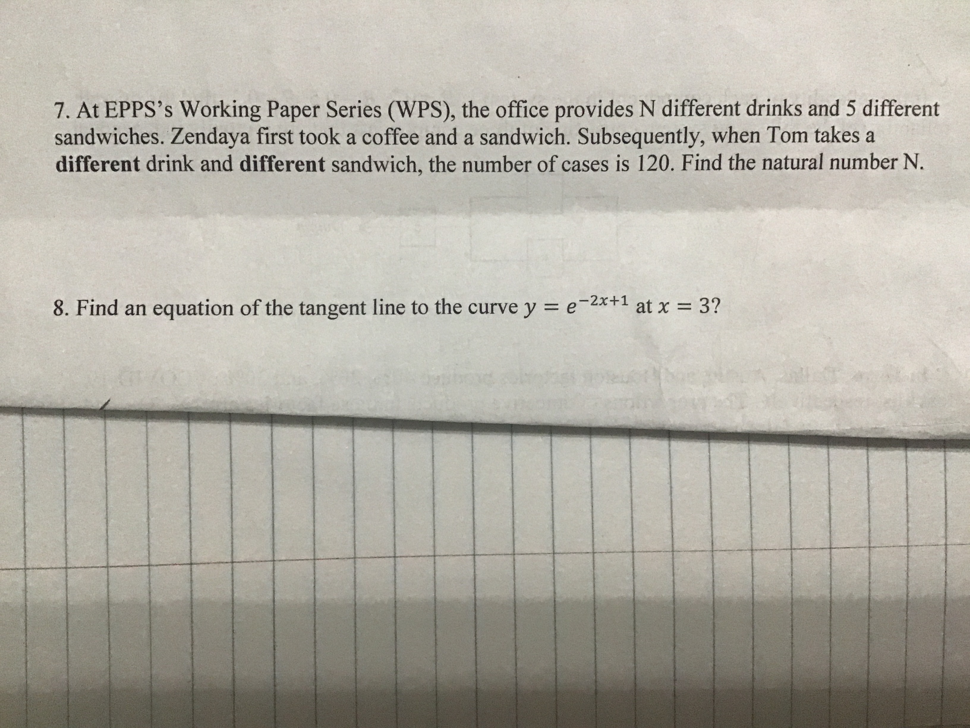 Solved 7. At EPPS's Working Paper Series (WPS), the office | Chegg.com
