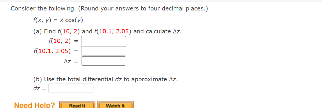 Solved Consider the following. (Round your answers to four | Chegg.com