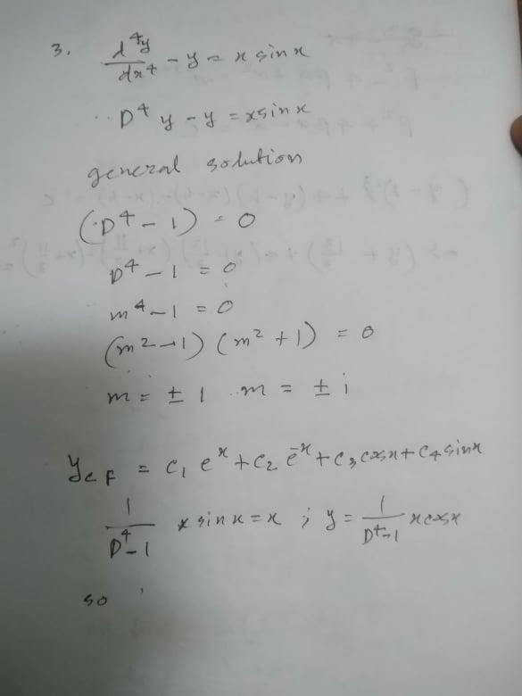 Solved d'y - y = x sin x, Use inverse operator method to | Chegg.com
