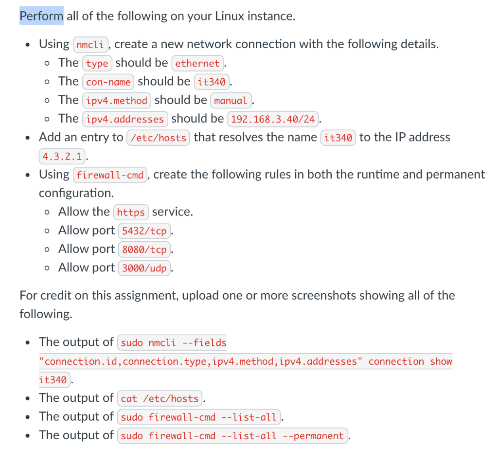 Solved Perform all of the following on your Linux instance. | Chegg.com