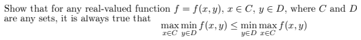 Solved Show that for any real-valued function f = f(x,y), r | Chegg.com