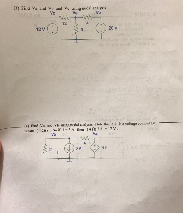 Solved Find V_a and V_b and V_c using nodal analysis. Find | Chegg.com Solved Find V_a and V_b and V_c using nodal analysis. Find | Chegg.com