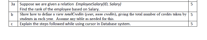Solved 3a Suppose we are given a relation Employee | Chegg.com