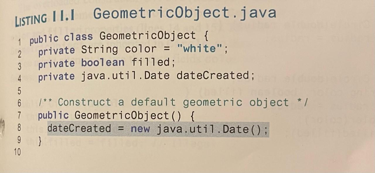 Solved Close Lab 6: Enabling GeometricObject comparable | Chegg.com