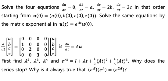 Solved Solve the four equations | Chegg.com