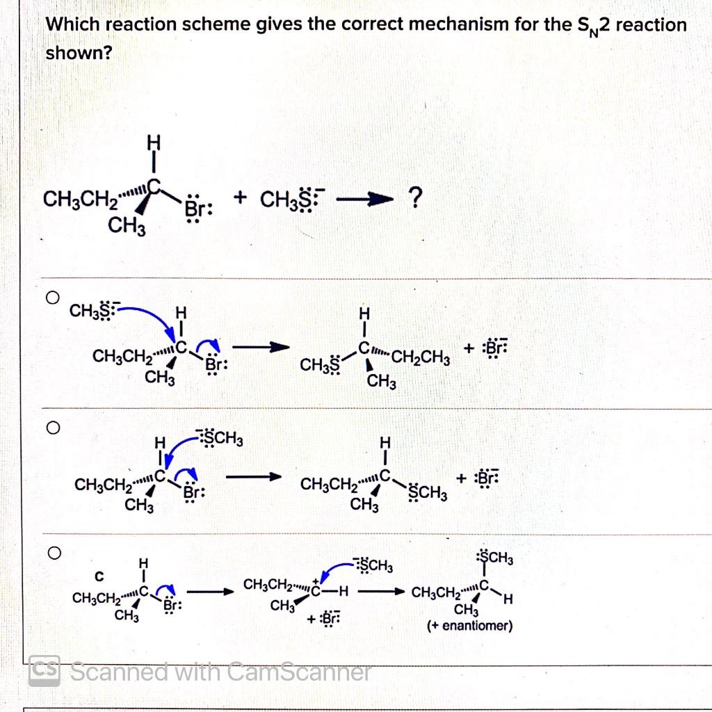 Solved Which reaction scheme gives the correct mechanism for | Chegg.com