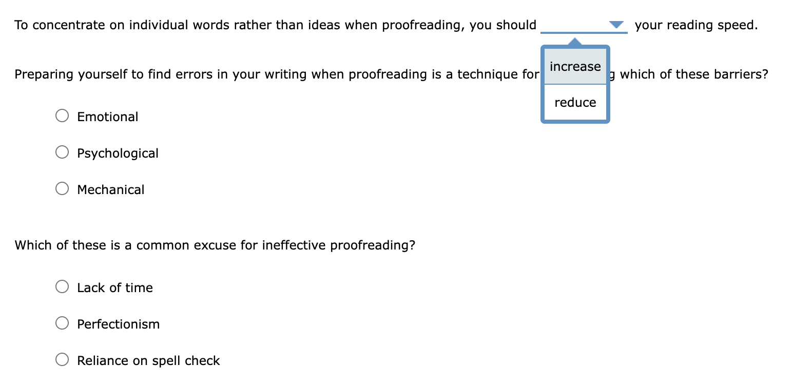 Solved To concentrate on individual words rather than ideas | Chegg.com