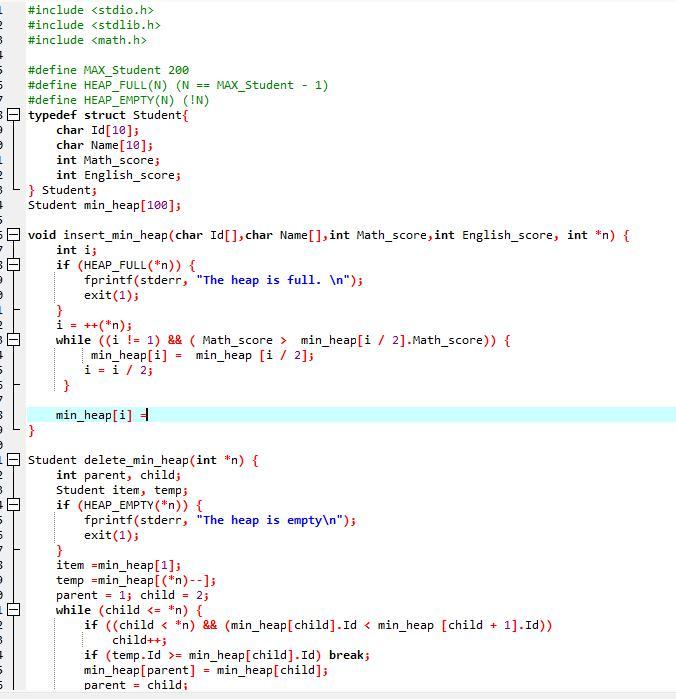 Solved Make a Binary Heap program in C language | Chegg.com