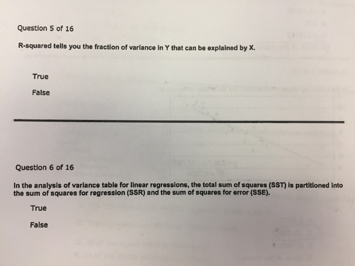 Solved R-squared tells you the fraction of variance in Y | Chegg.com