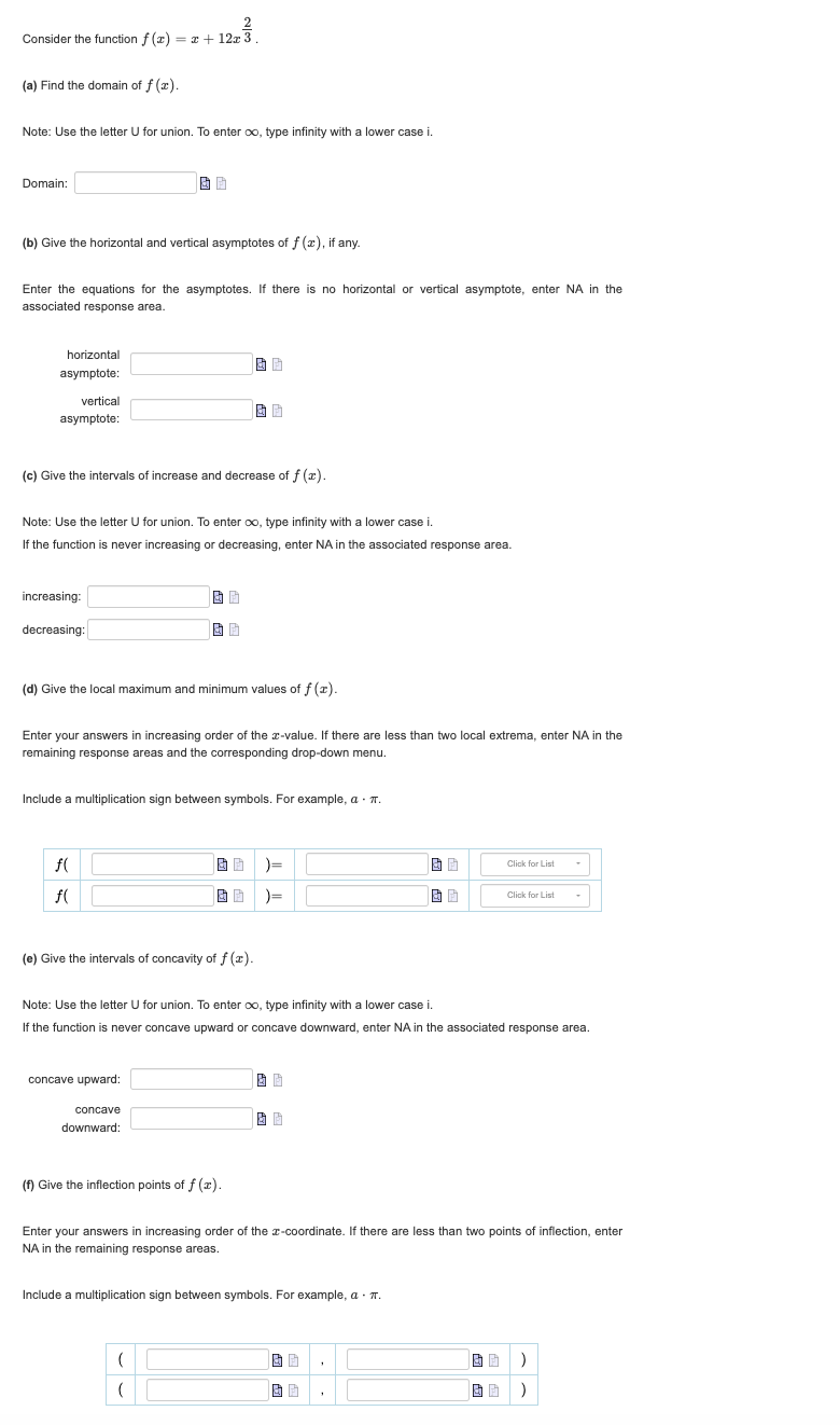 Solved Consider the function f(x)=x+12x32. (a) Find the | Chegg.com