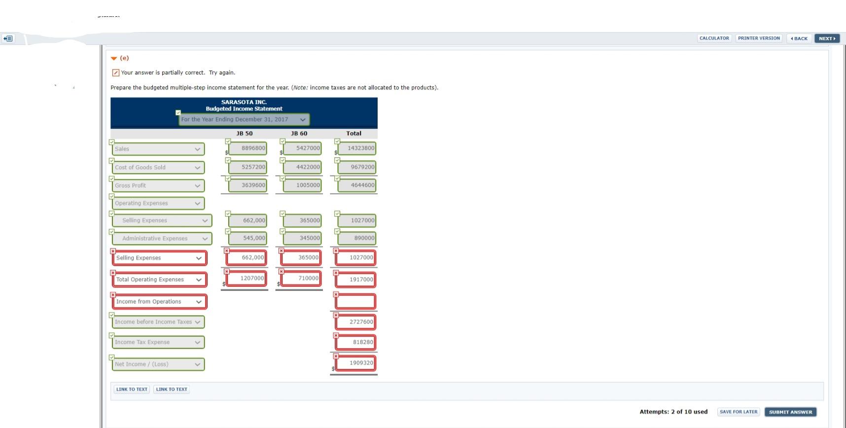 Solved Problem 13-2 (Part Level Submission) Sarasota Inc. is | Chegg.com
