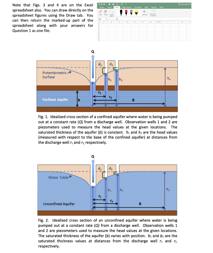 1. (12 pts.) When performing Aquifer Tests, water is | Chegg.com