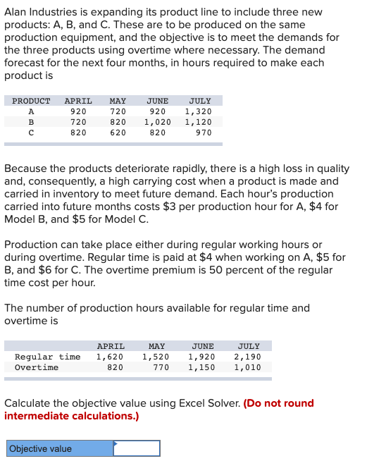 Solved Alan Industries is expanding its product line to | Chegg.com
