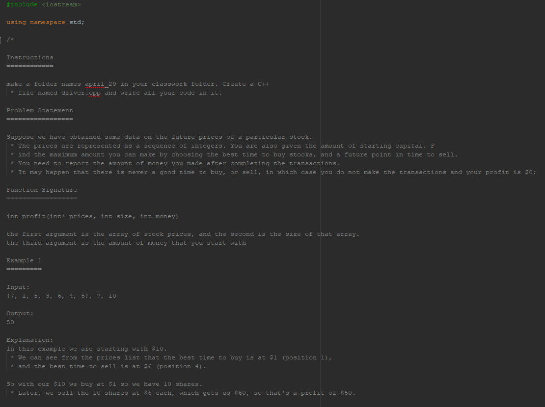 Solved #include using namespace std; Instructions make a | Chegg.com