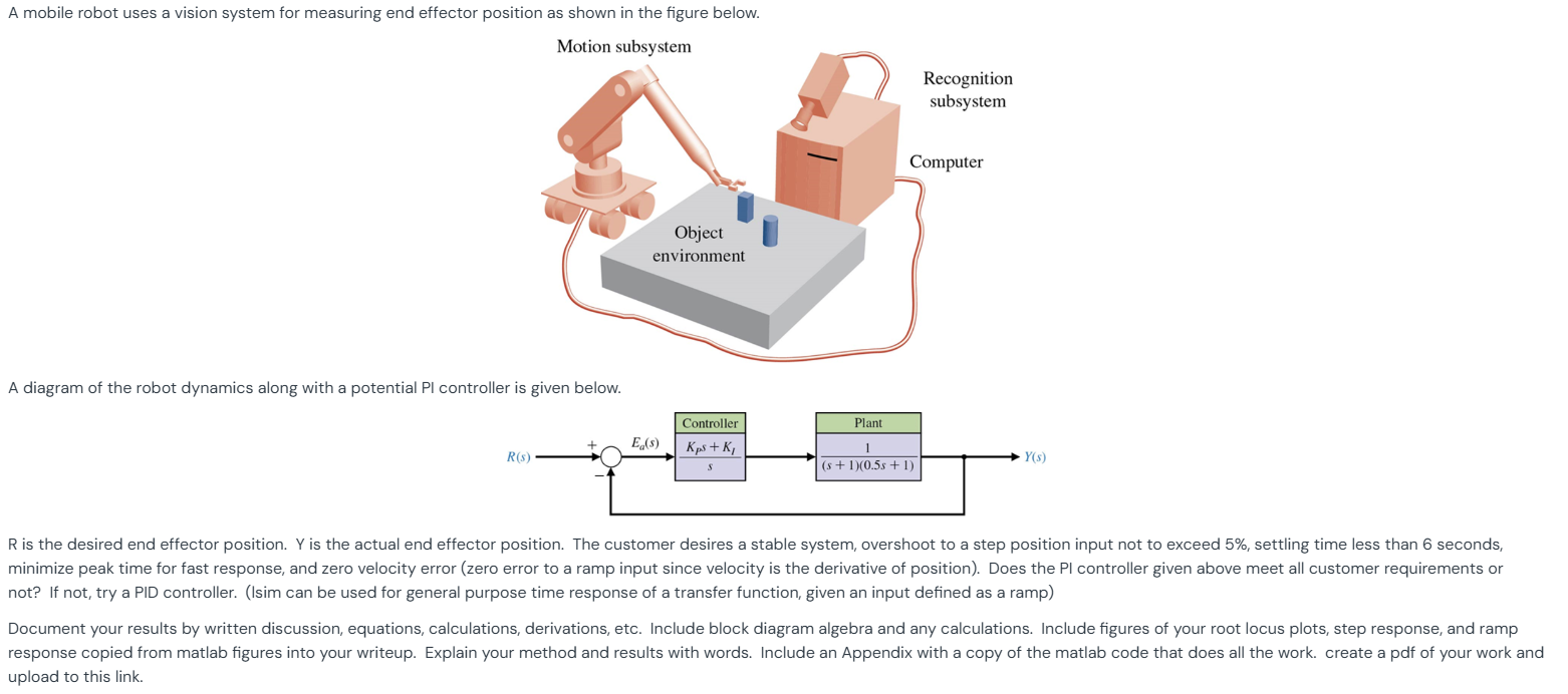 Solved A mobile robot uses a vision system for measuring end | Chegg.com