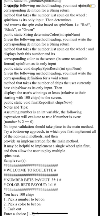 Solved Main topics: Loop Statements Library in Methods User | Chegg.com