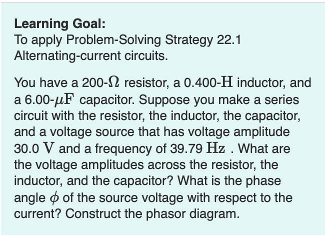 Solved Learning Goal: To apply Problem-Solving Strategy 22.1 | Chegg.com