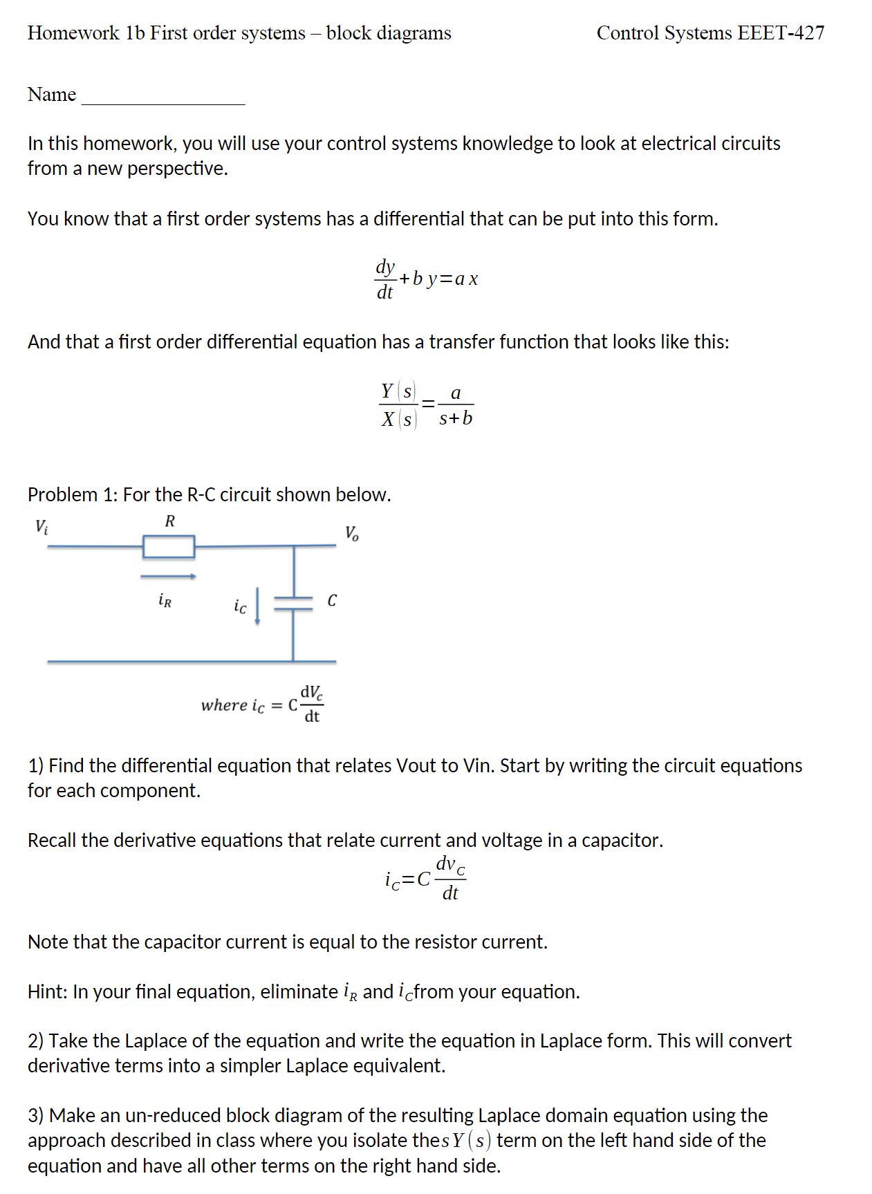 Solved In this homework, you will use your control systems | Chegg.com