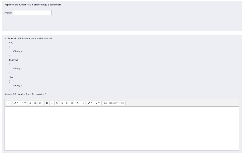 Solved Represent the number -512 in binary using 2's | Chegg.com