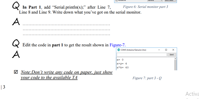 Solved Q In Part 1 Add “serial Println X After Line 7