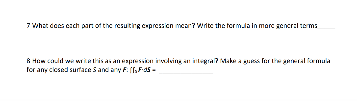 Solved Gauss’ Theorem – worksheet Our goal is to find a | Chegg.com