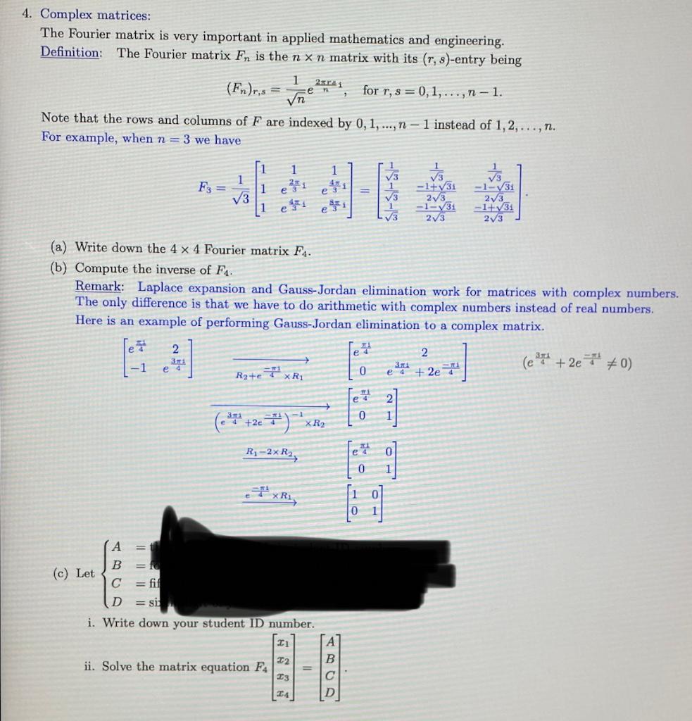 Solved A = 4 B = 4 C = 2 D = 2 Please provide a clear | Chegg.com