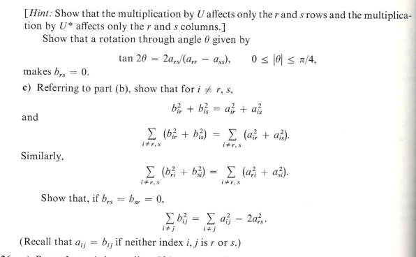 Solved b) Let A (a) be an n x n real symmetric matrix. Let U | Chegg.com