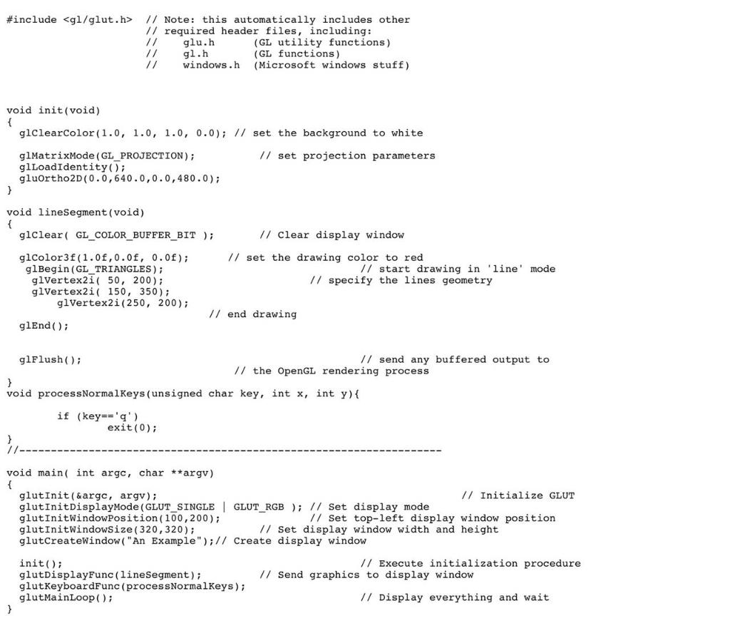 Solved Modify the program to changes the color of triangle. | Chegg.com