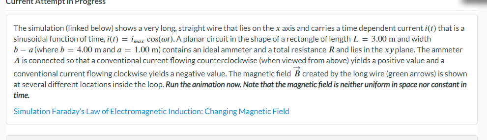 What is the value of the induced emf in the loop at | Chegg.com