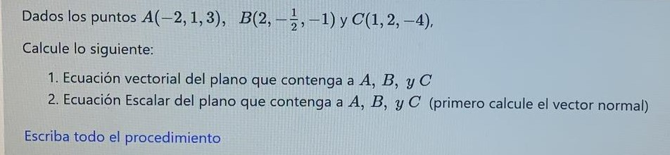 Solved Given the points A(-2, 1, 3), B(2, , -1) and C(1, 2, | Chegg.com