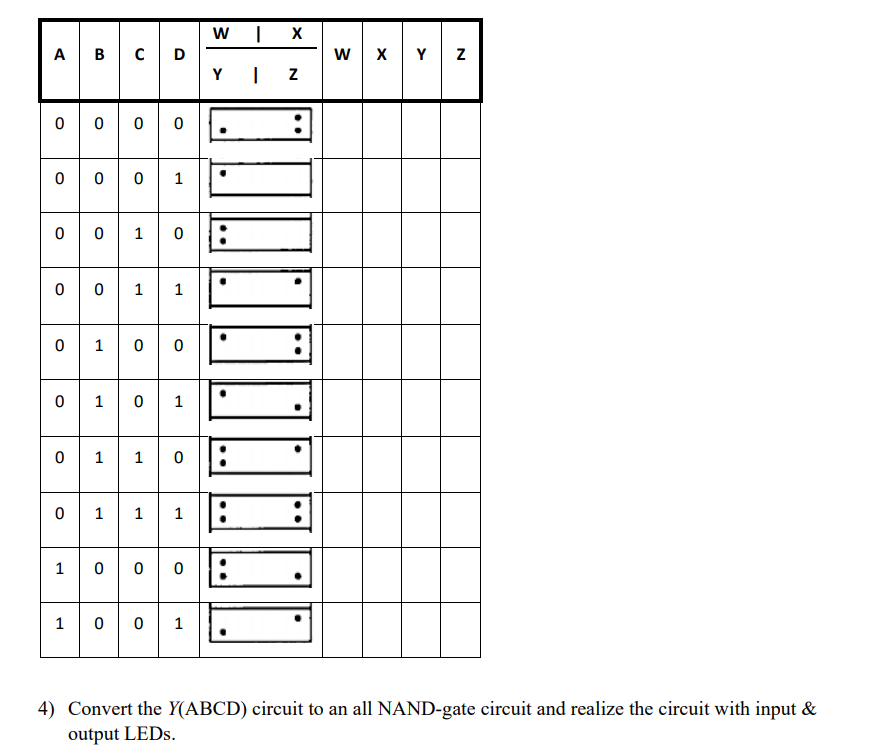 Solved Please use TINKERCAD to build a circuit for Y(ABCD) | Chegg.com