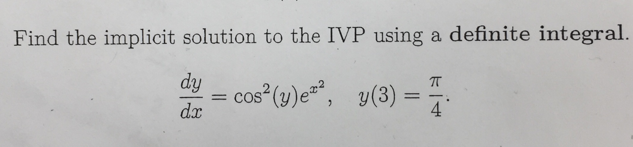 Solved Find the implicit solution to the IVP using a | Chegg.com