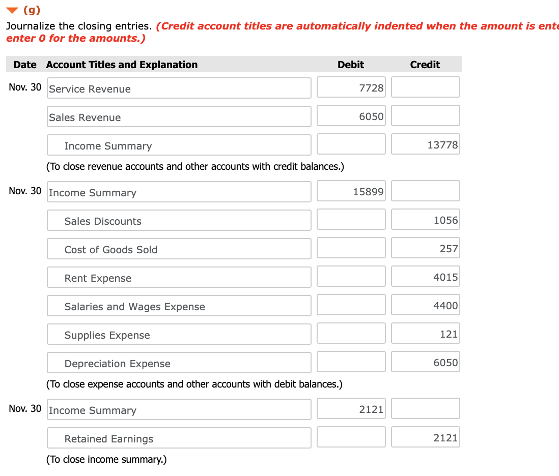 Solved Prepare an adjusted trial balance at November 30. | Chegg.com
