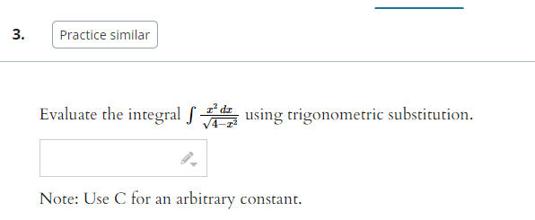 Solved Evaluate the integral ∫4−x2x2dx using trigonometric | Chegg.com