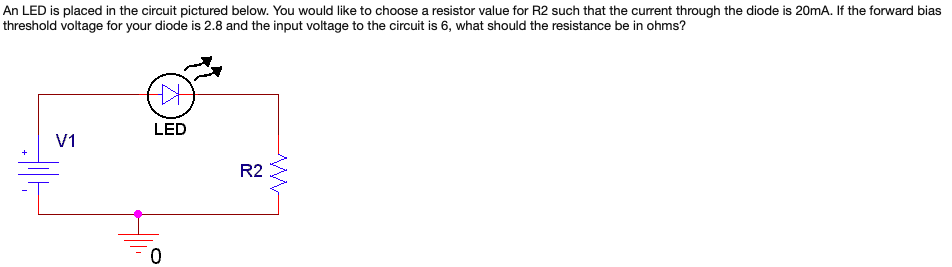 Solved An LED is placed in the circuit pictured below. You | Chegg.com