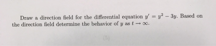 Solved Draw a direction field for the differential equation | Chegg.com