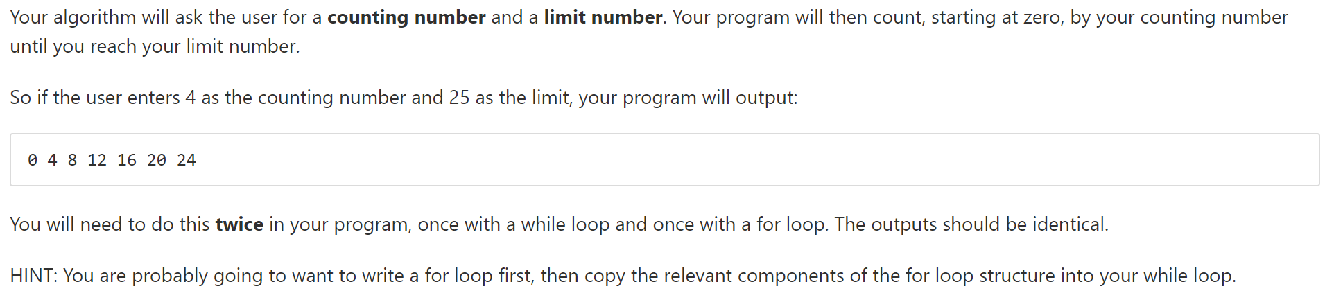 Solved I need to create a c++ program that uses both while | Chegg.com