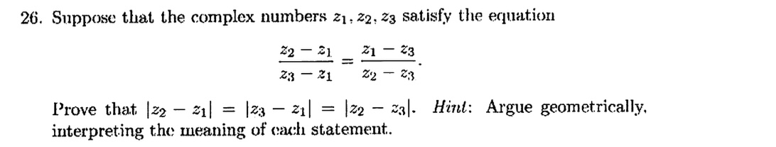 Solved 26. Suppose that the complex numbers z1,z2,z3 satisfy | Chegg.com
