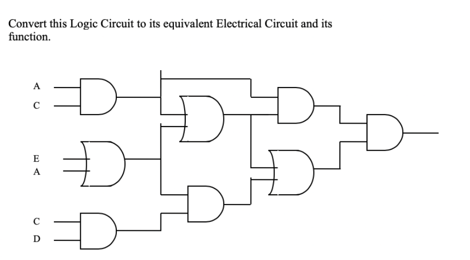 Solved Convert this Logic Circuit to its equivalent | Chegg.com