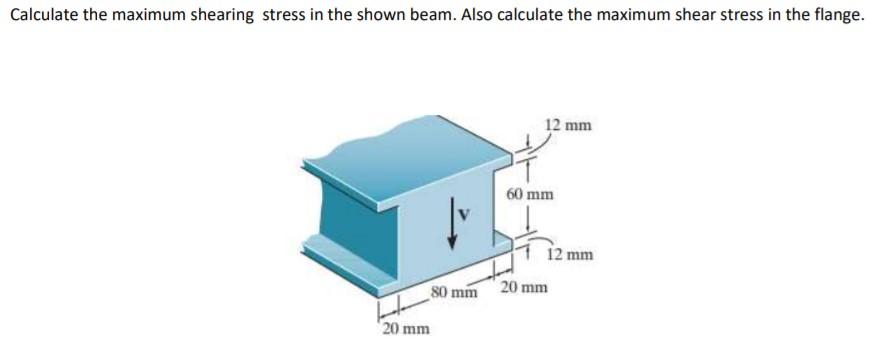 Solved Calculate the maximum shearing stress in the shown | Chegg.com