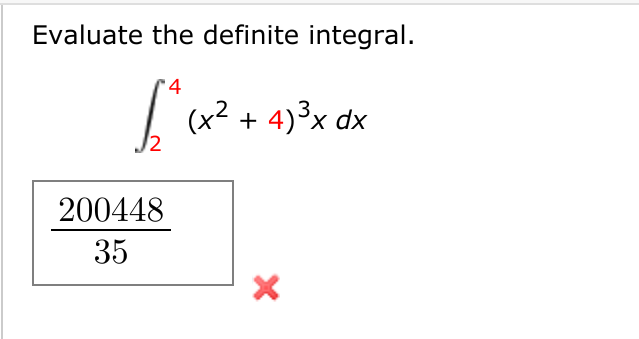 Solved Evaluate the definite integral. 4 (x2 + 4)3x dx | Chegg.com
