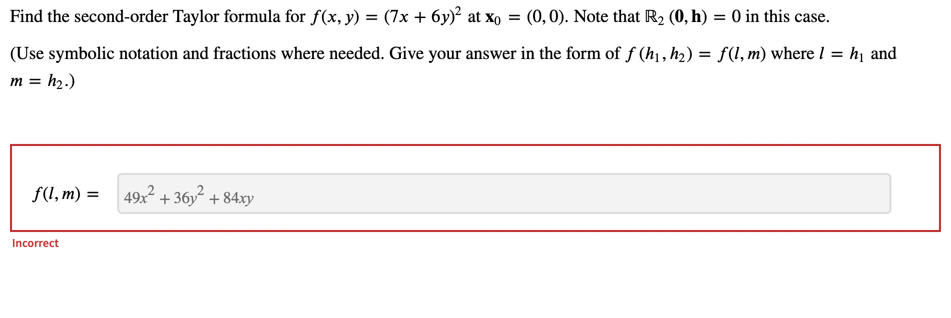 Solved Find the second-order Taylor formula for f(x, y) = 13 | Chegg.com